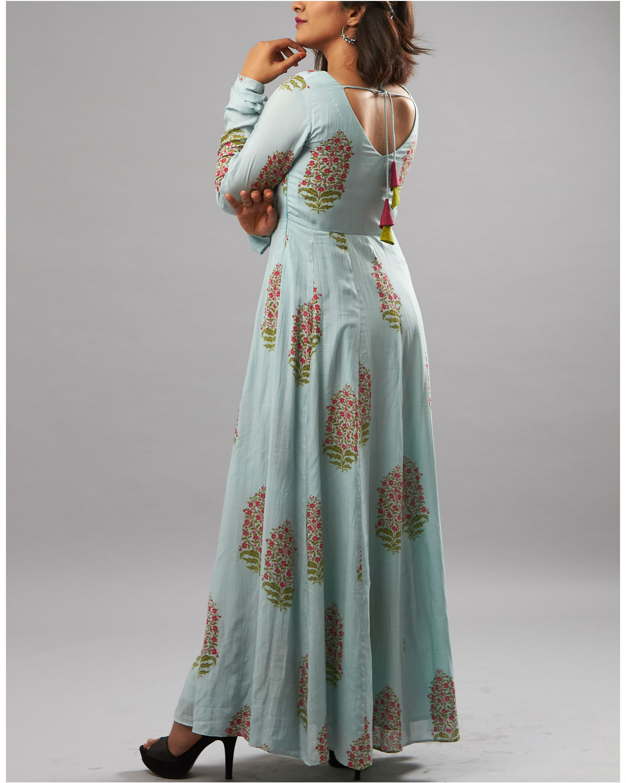 Pastel blue block print dress by The Stitches | The Secret Label